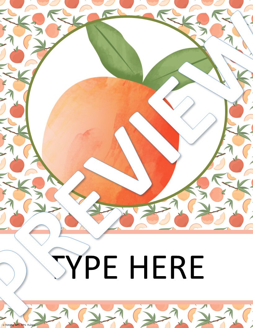 Peach Binder Covers and Spine Labels - Etsy