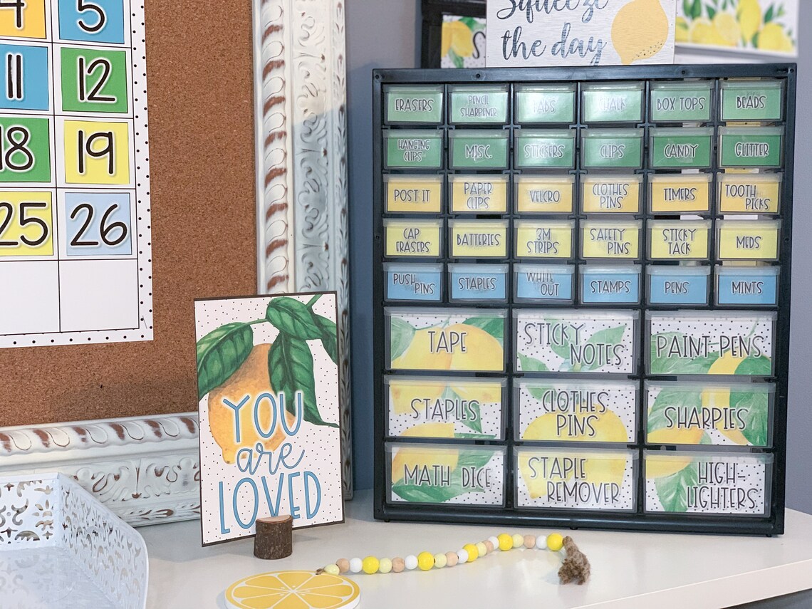 Lemon Classroom Decor Bundle - Etsy