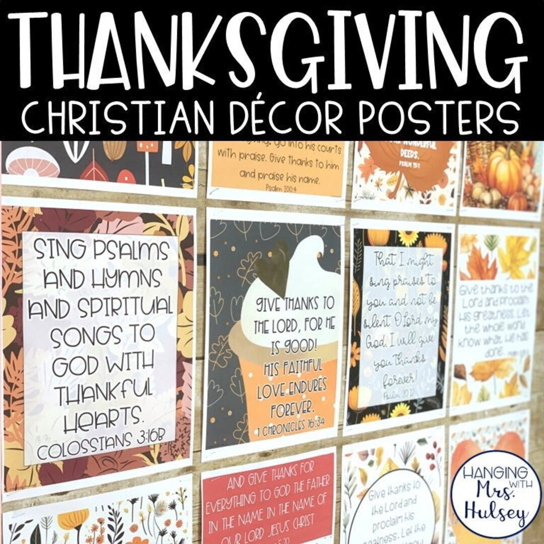 Thanksgiving Decor Bible & Christian Posters - Etsy