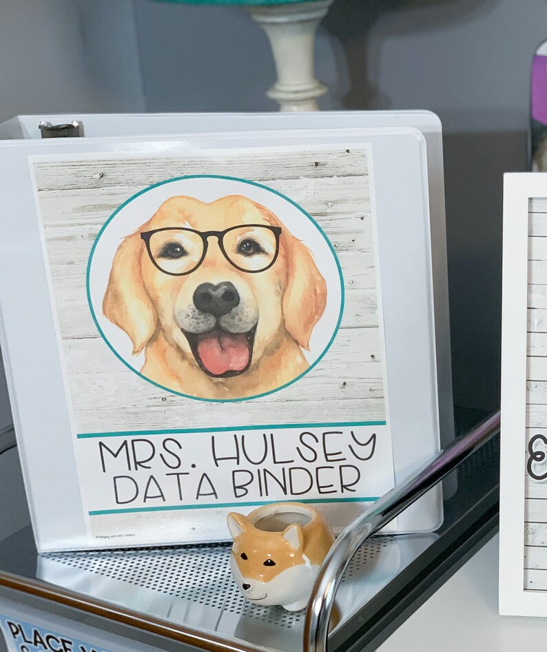 Hipster Dogs Binder Covers: Watercolor Dog Classroom Decor (editable ...