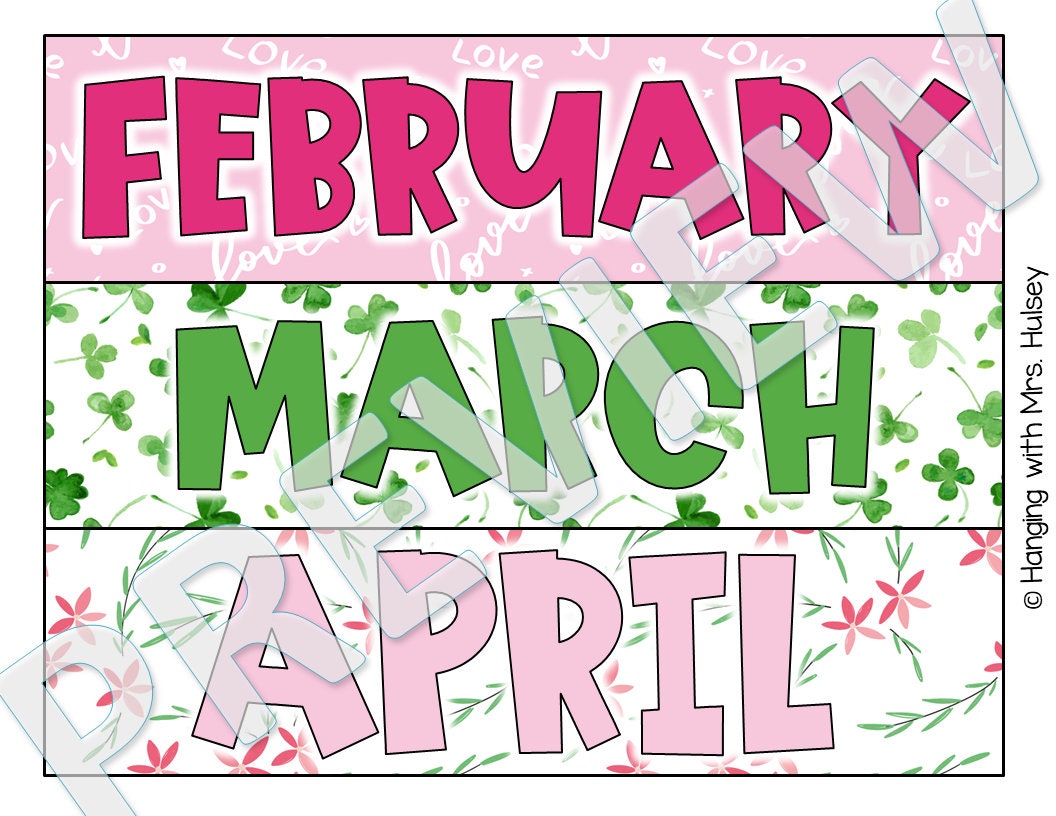 Monthly Classroom Supply Labels - Etsy