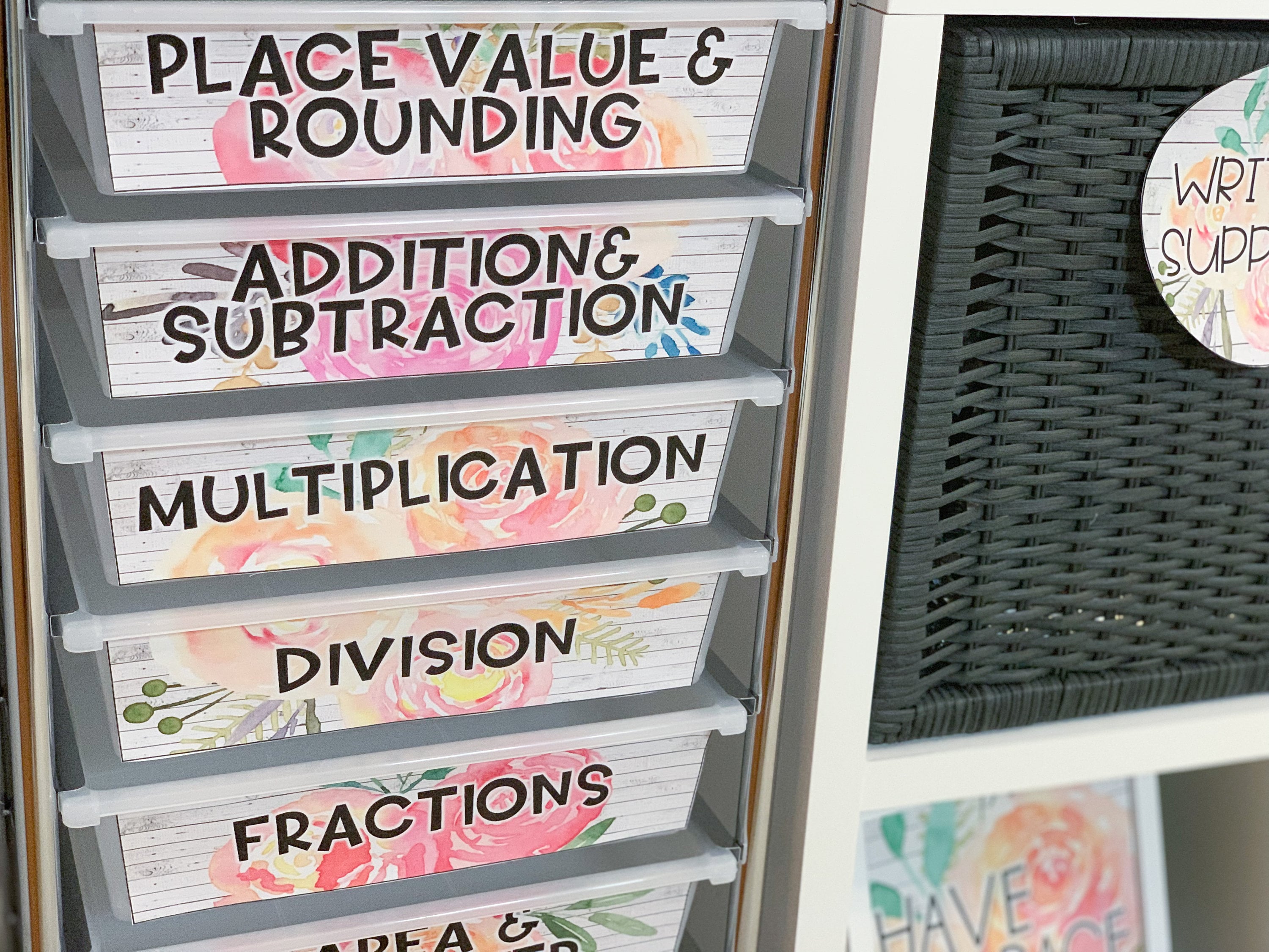 Floral and Shiplap Classroom Decor Bundle - Etsy