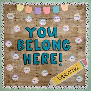 Pastel Dot Welcome Bulletin Board Decor (powerpoint) - Etsy