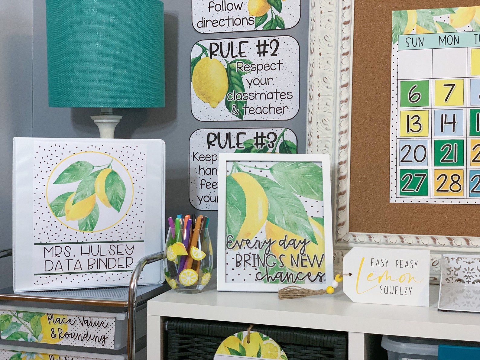 Lemon Classroom Decor Bundle - Etsy