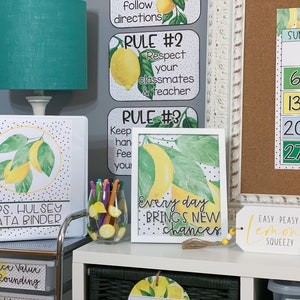 Lemon Classroom Decor Bundle - Etsy