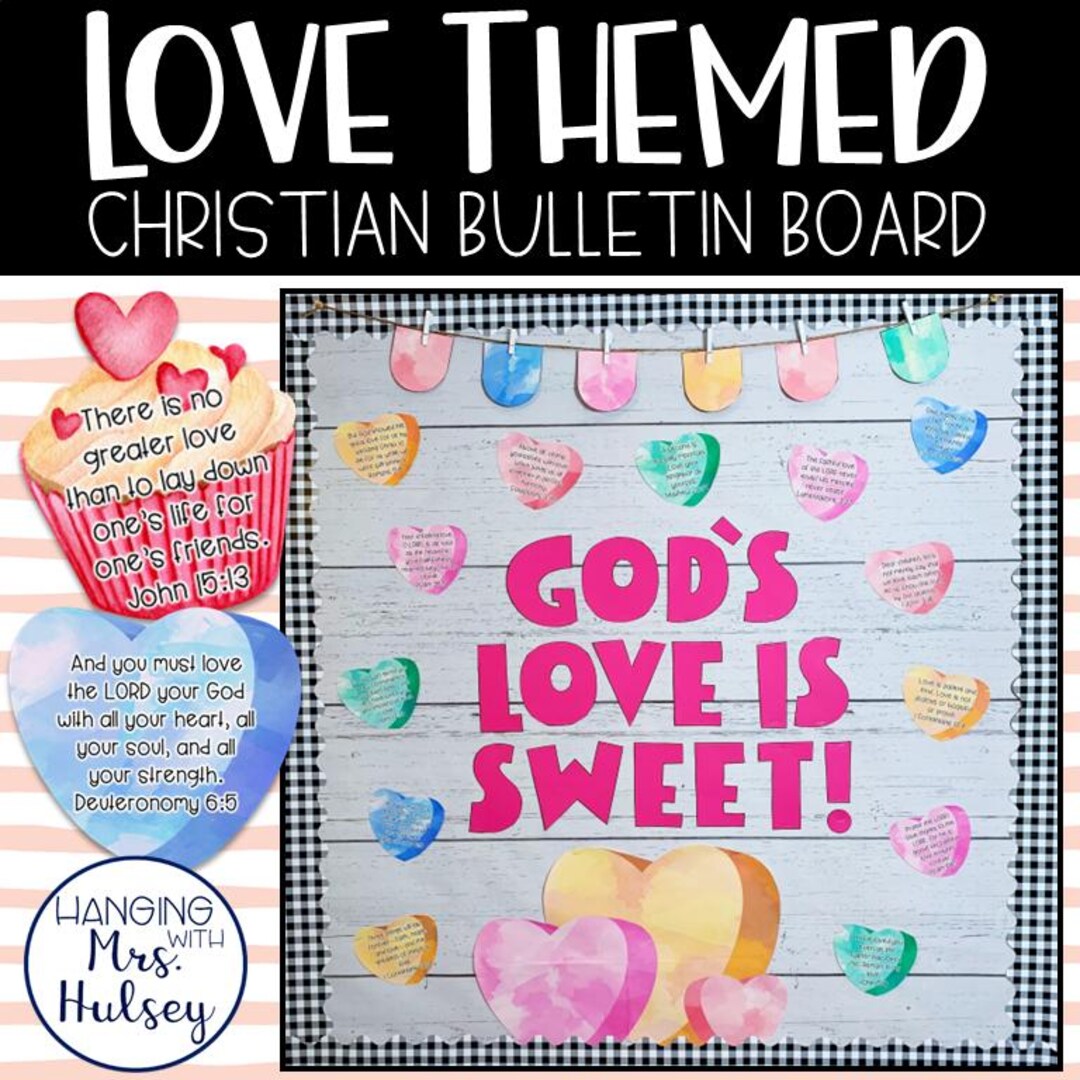 Christian Love Bulletin Board Kit: Bible Verses (digital Download) - Etsy