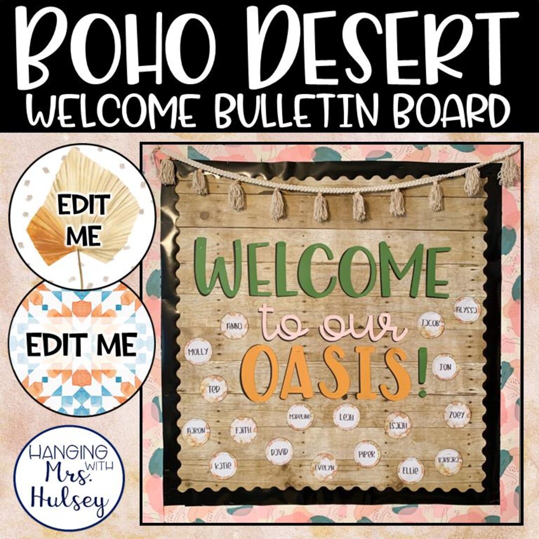 Boho Desert Welcome Back to School Bulletin Board - Desert Bulletin ...