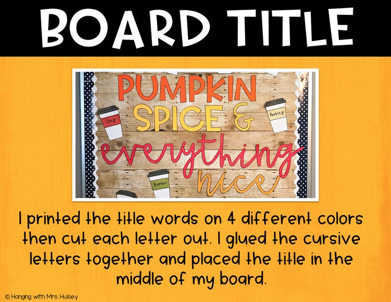 Fall Bulletin Board - Pumpkin Spice & Everything Nice - Pumpkin Spice ...