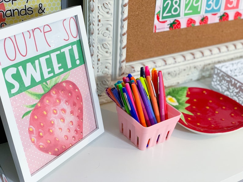 Strawberry Motivational Posters: Classroom Decor (digital Download) - Etsy