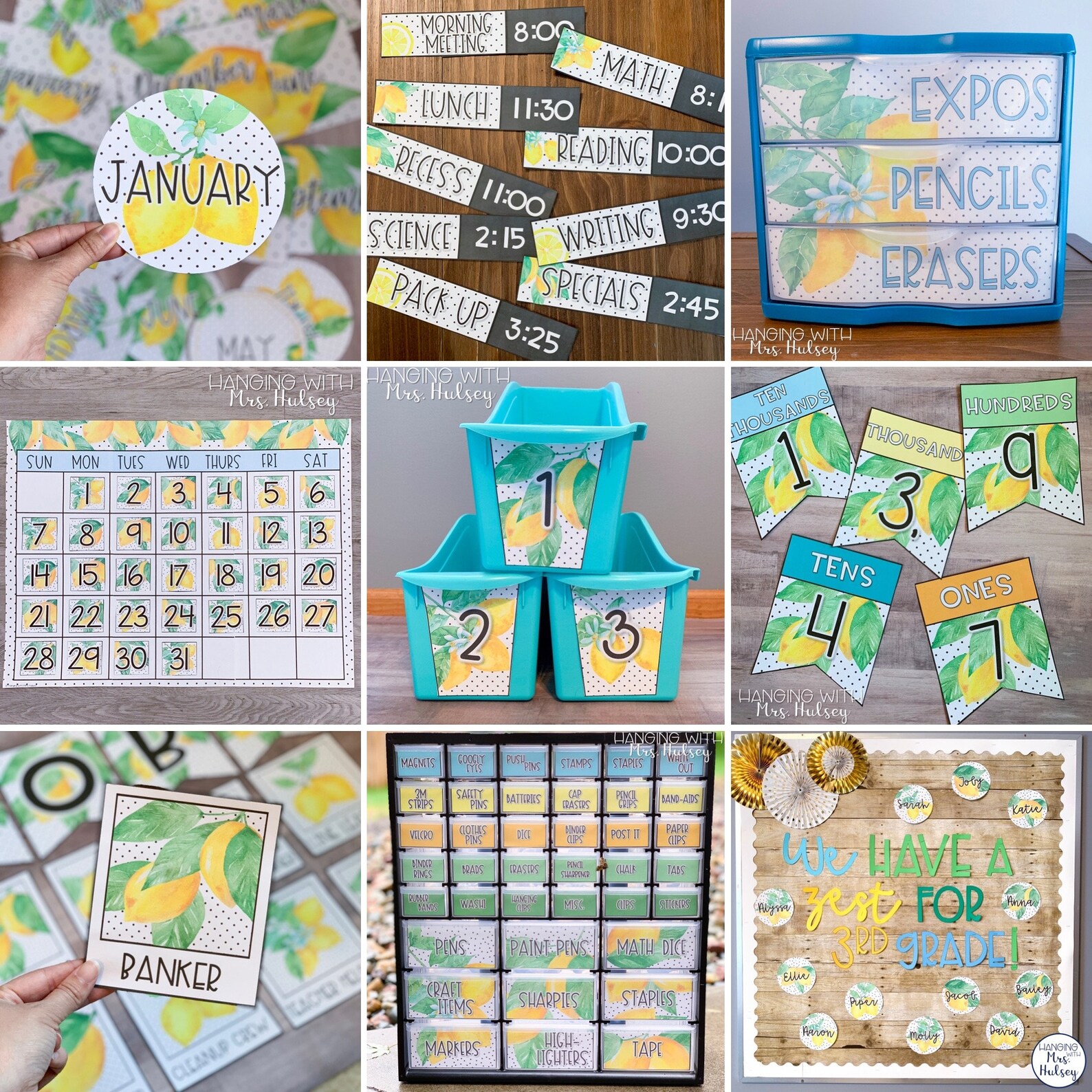 Lemon Classroom Decor Bundle - Etsy