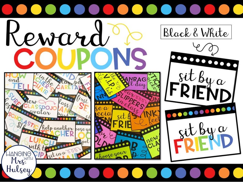 Editable Classroom Reward Coupons: 59 Designs (digital Download) - Etsy