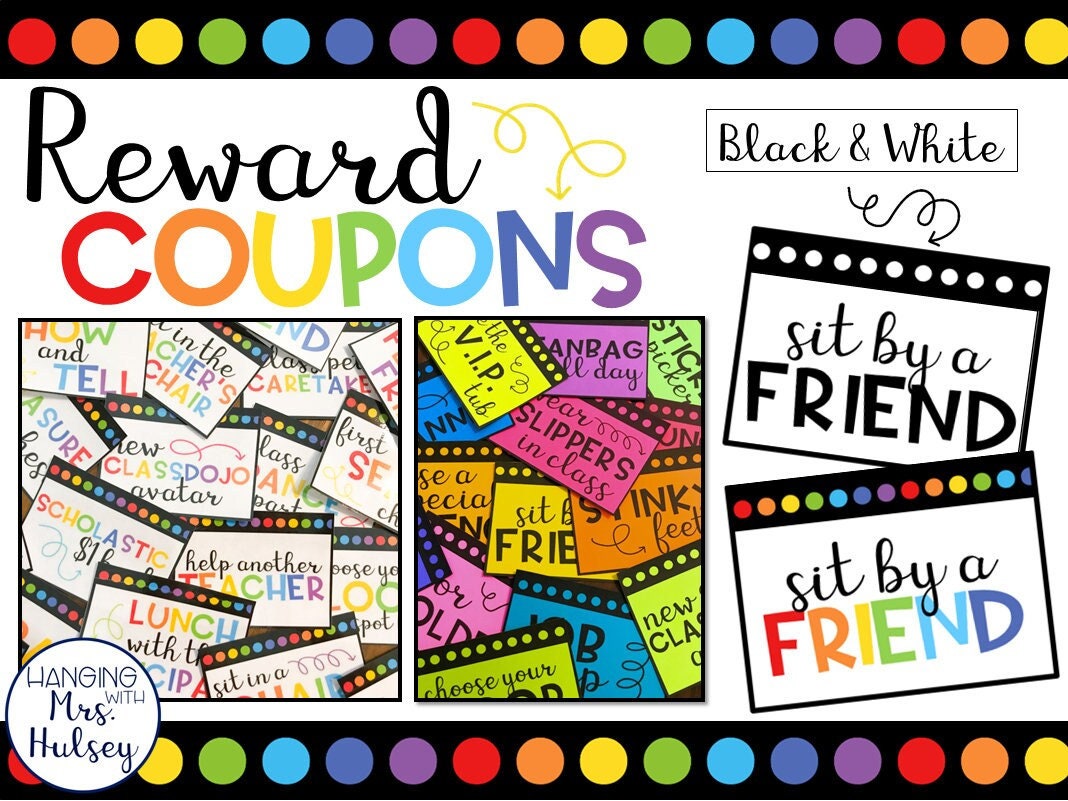 Editable Classroom Reward Coupons: 59 Designs (digital Download) - Etsy