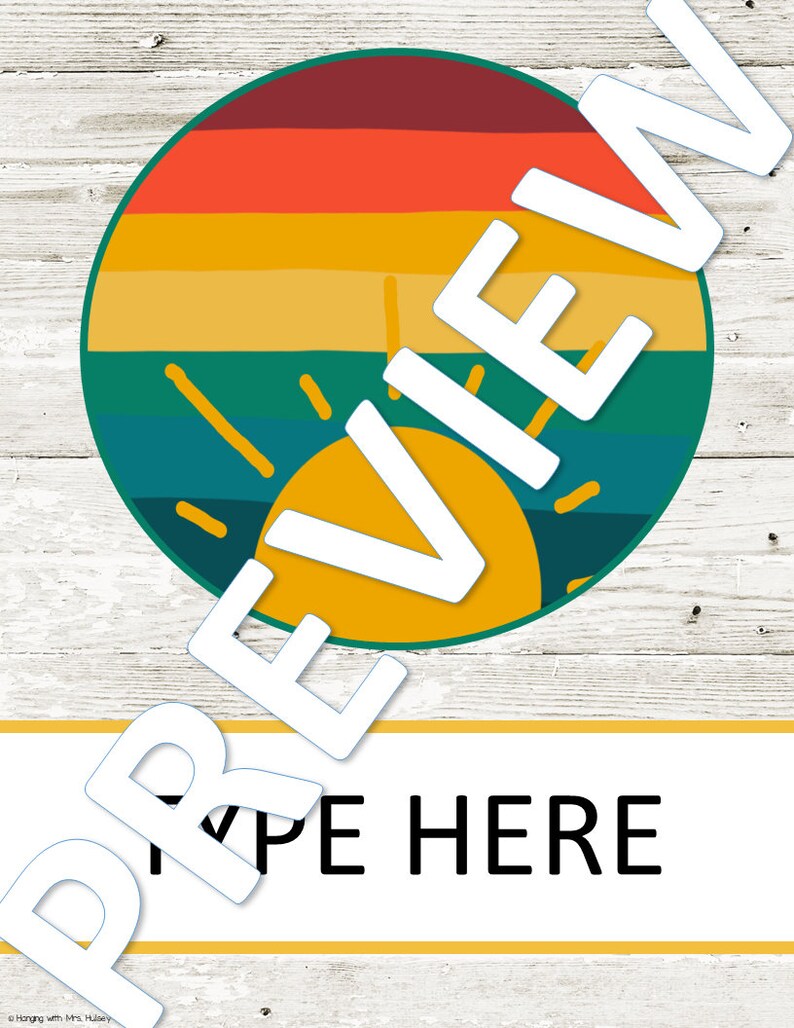 Retro Rainbow Binder Covers and Spine Labels - Etsy