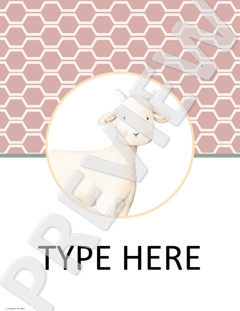 Farm Binder Covers and Spine Labels Farm Decor Farm Class Decor Farm ...