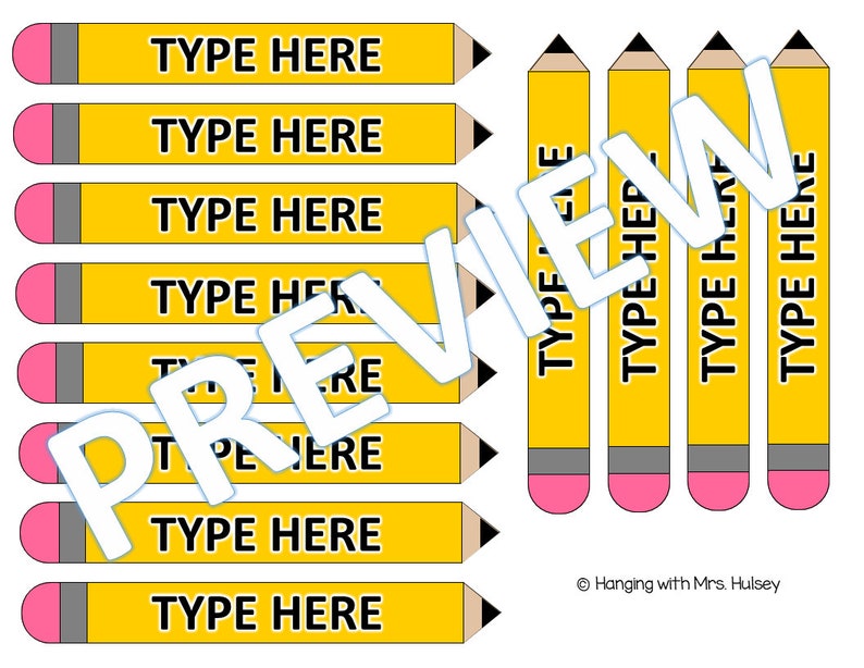 Editable Name Stick Templates: Classroom Organization (digital Download ...