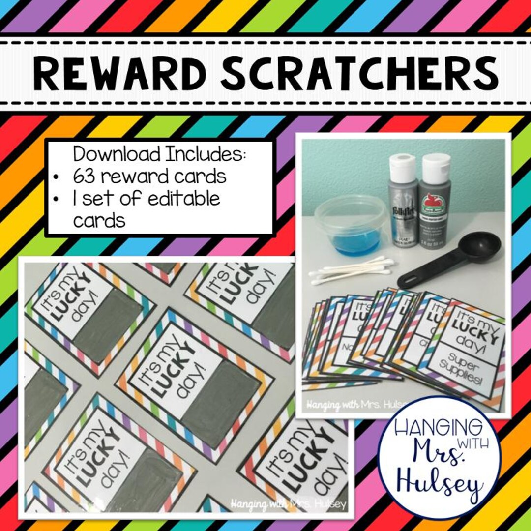 Scratch-off Reward Cards: Reward Scratchers - Classroom Rewards ...