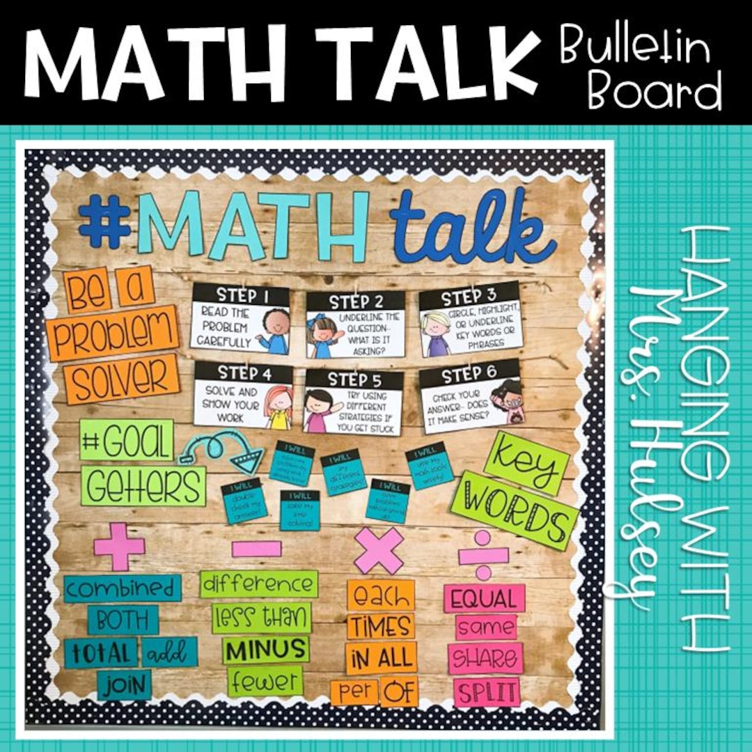 Math Talk Bulletin Board Bundle - Etsy