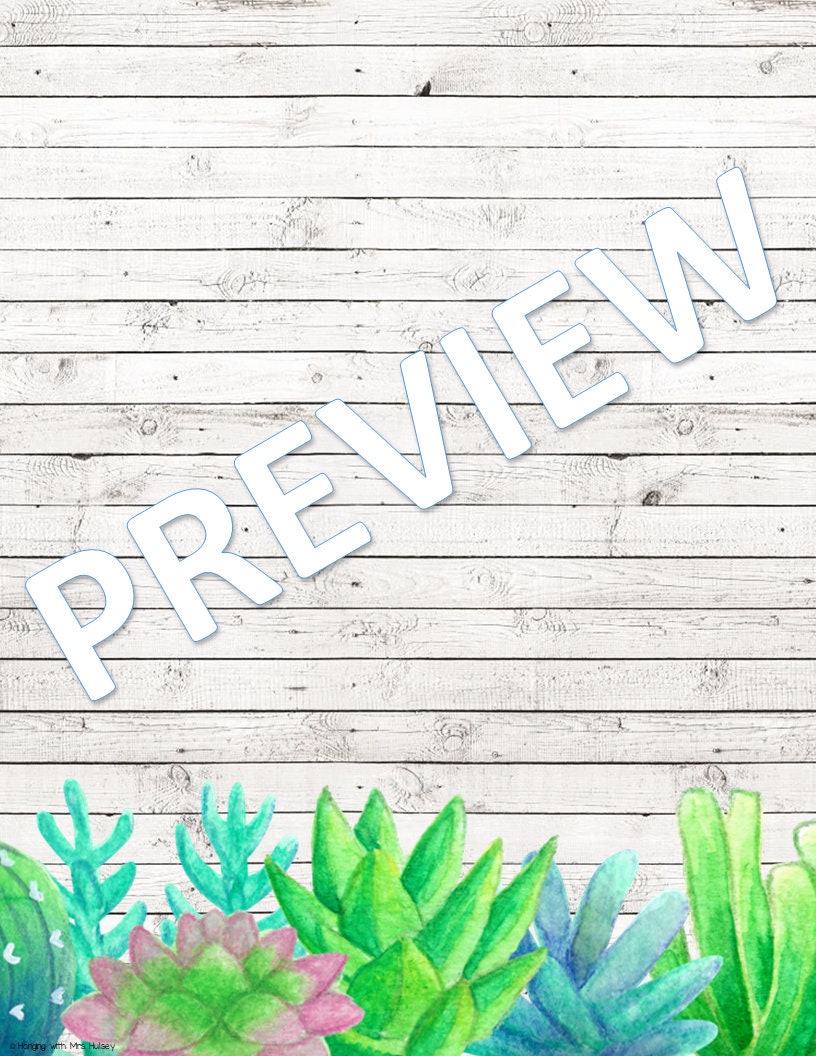 Succulent Binder Covers and Spine Labels - Etsy