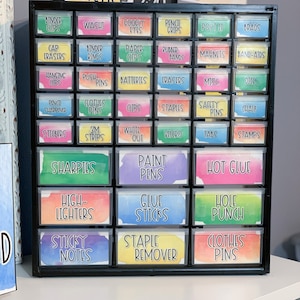 Watercolor Teacher Toolbox Labels: Editable Classroom Decor (PPT) - Etsy