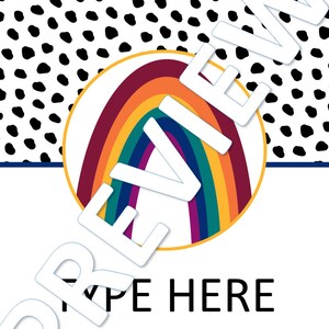 Retro Rainbow Binder Covers and Spine Labels - Retro Decor - Retro ...