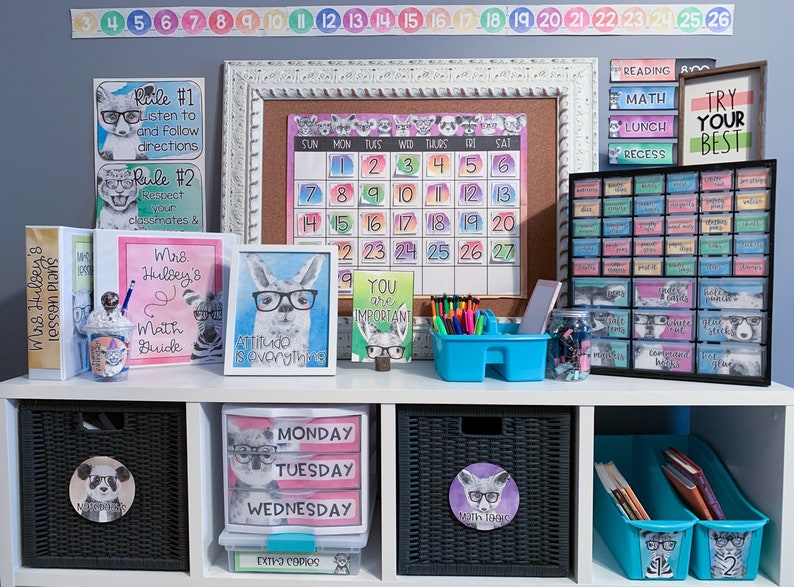 Hipster Animals Classroom Decor Bundle - Etsy