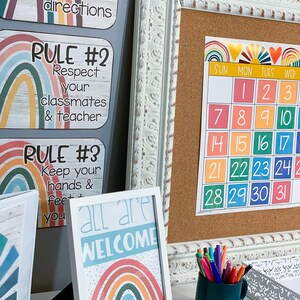 Retro Rainbow Classroom Decor Bundle - Etsy