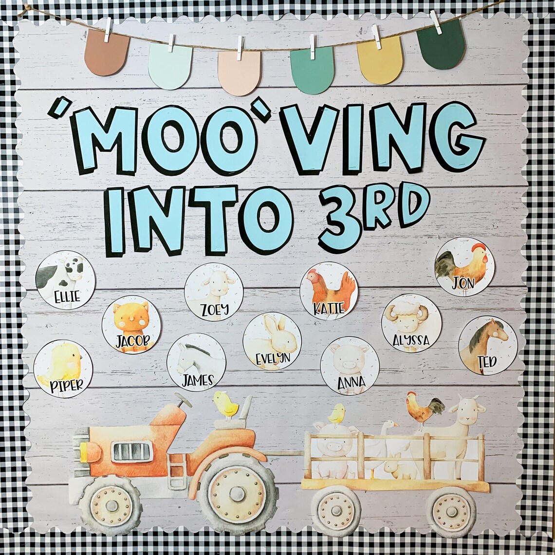 Farm Welcome Back to School Bulletin Board - Etsy