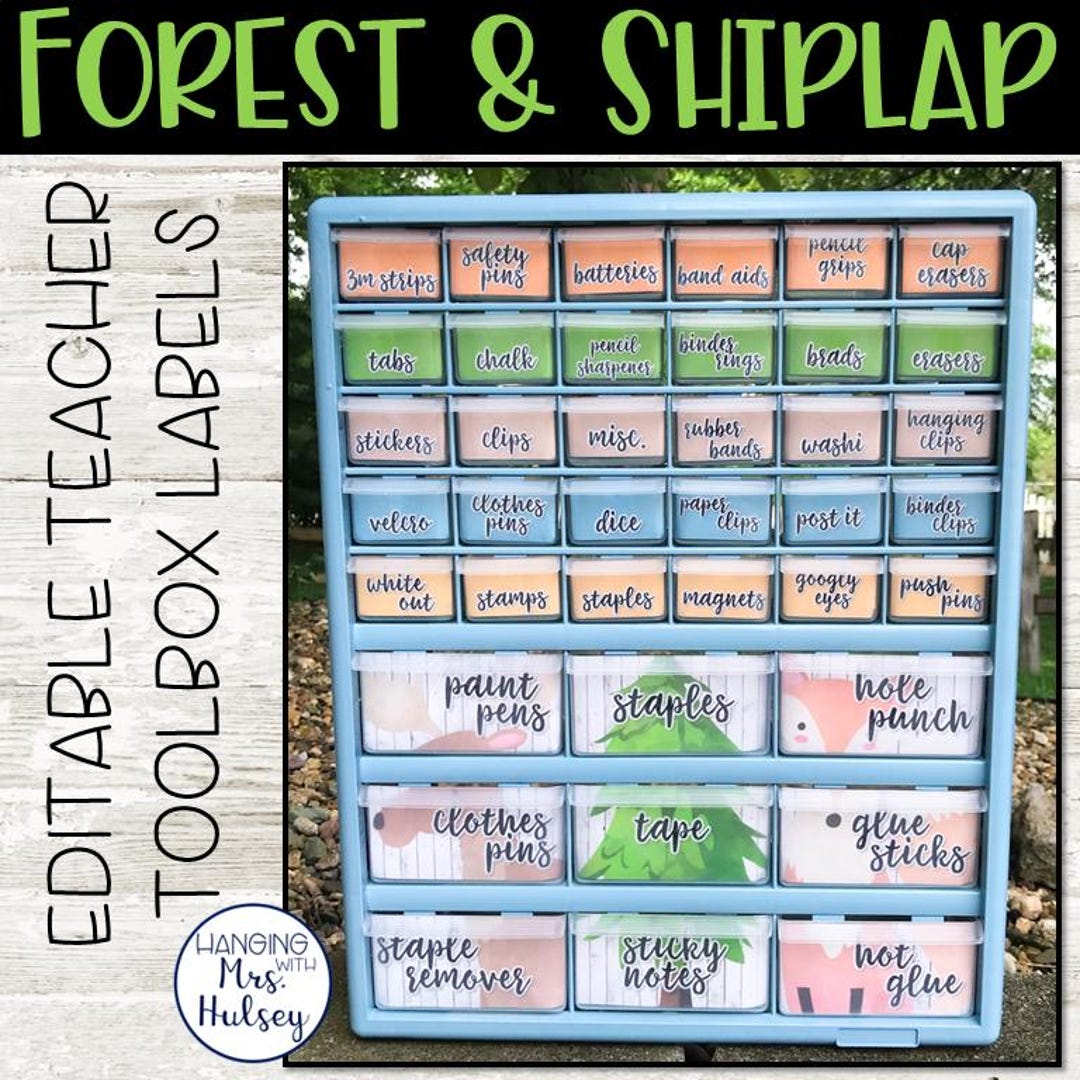 Forest Teacher Toolbox Labels - Forest Class Decor - Forest Decor ...