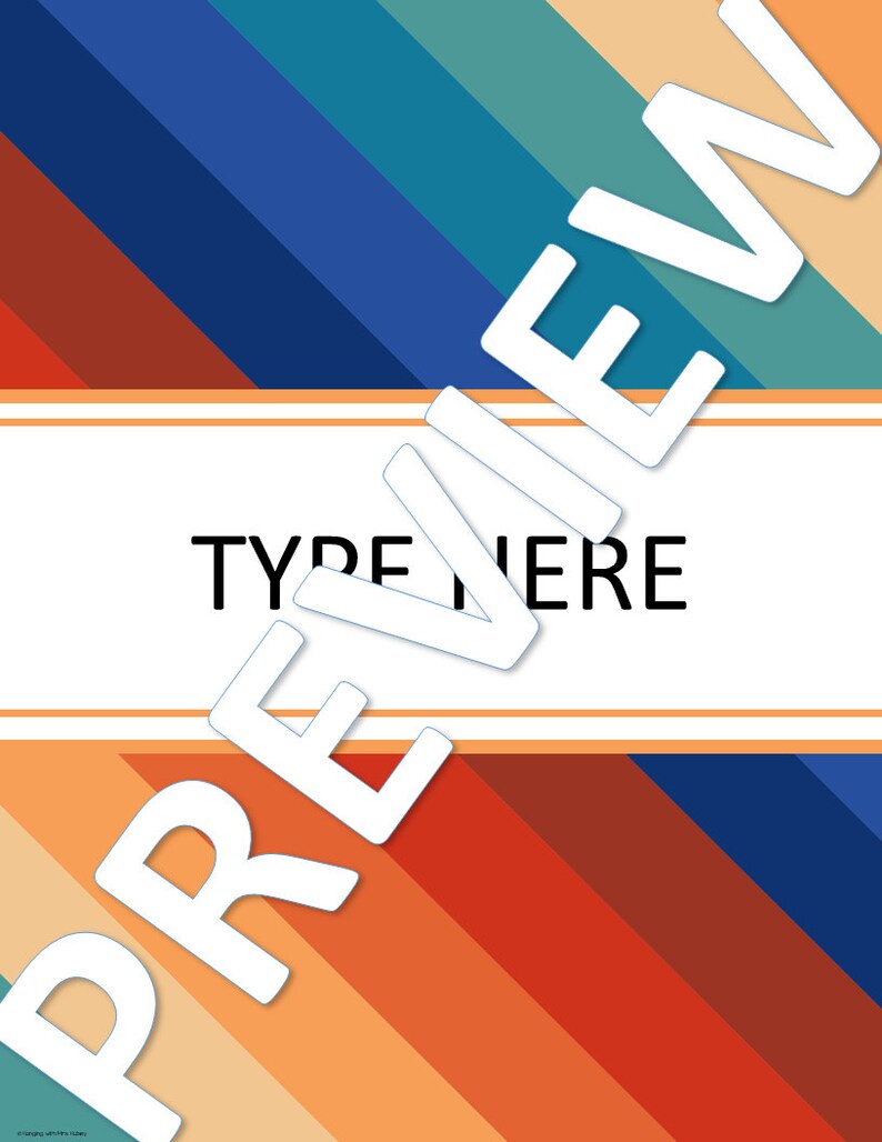 Retro Rainbow Binder Covers and Spine Labels - Etsy