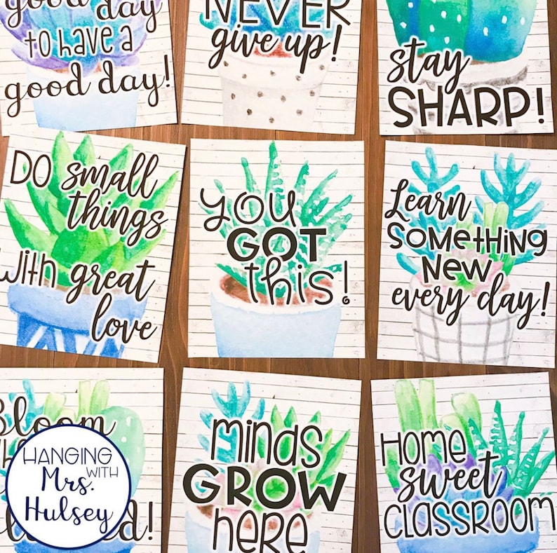 Succulent Classroom Decor Bundle - Etsy