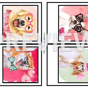 Valentine's Day Bulletin Board - Hipster Dog - Etsy