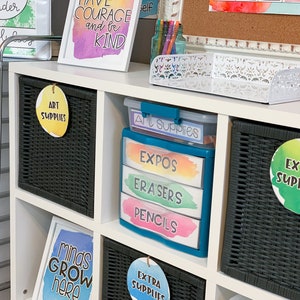 Watercolor Classroom Decor Bundle - Etsy