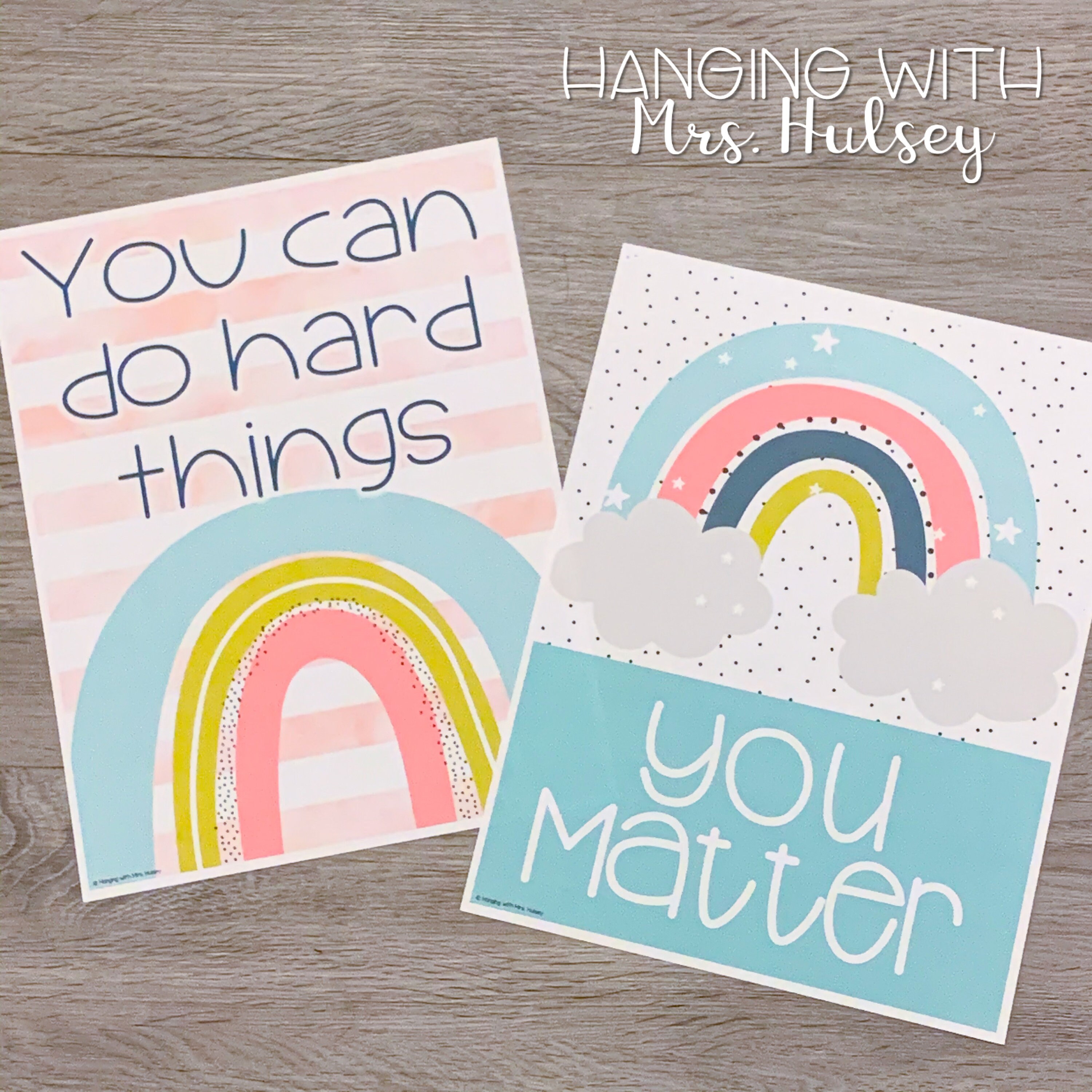 Boho Rainbow Motivational Posters - Etsy
