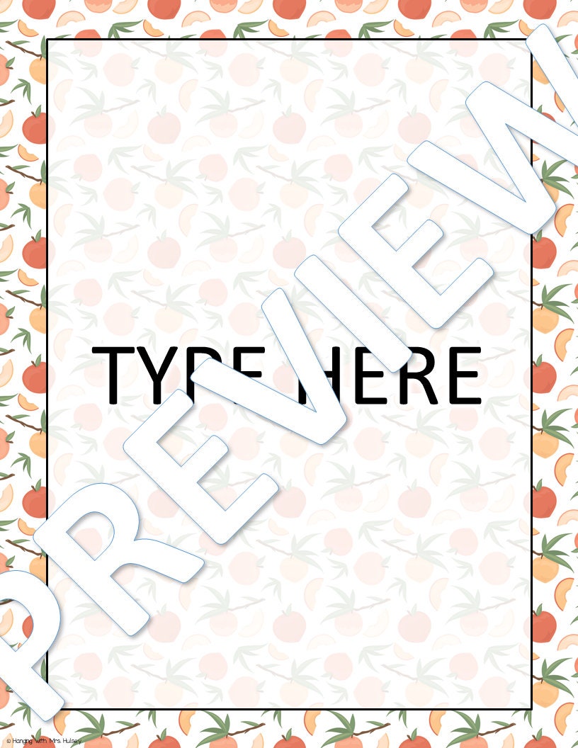 Peach Classroom Decor: Binder Covers & Spine Labels (editable Text) - Etsy