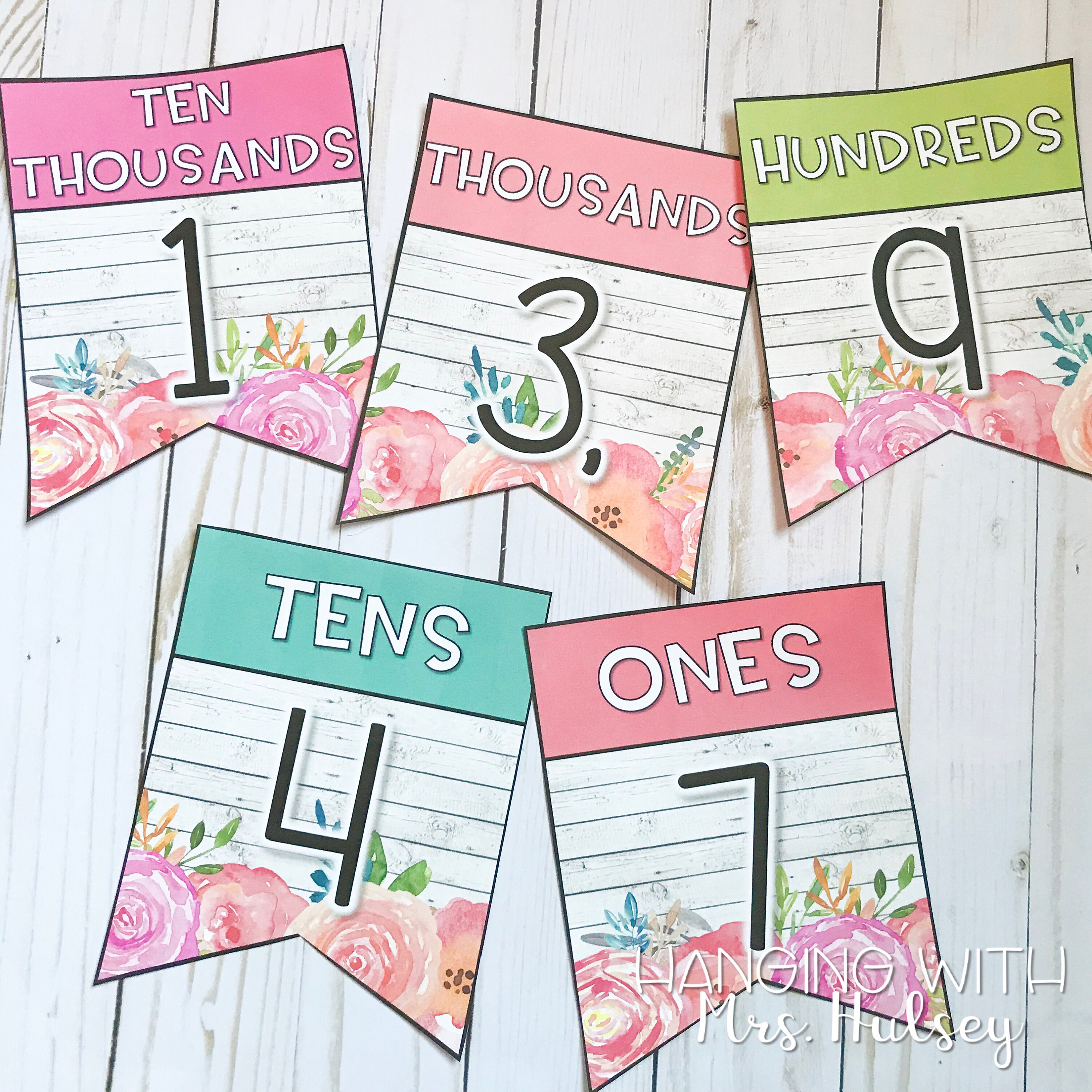 Floral and Shiplap Classroom Decor Bundle - Etsy