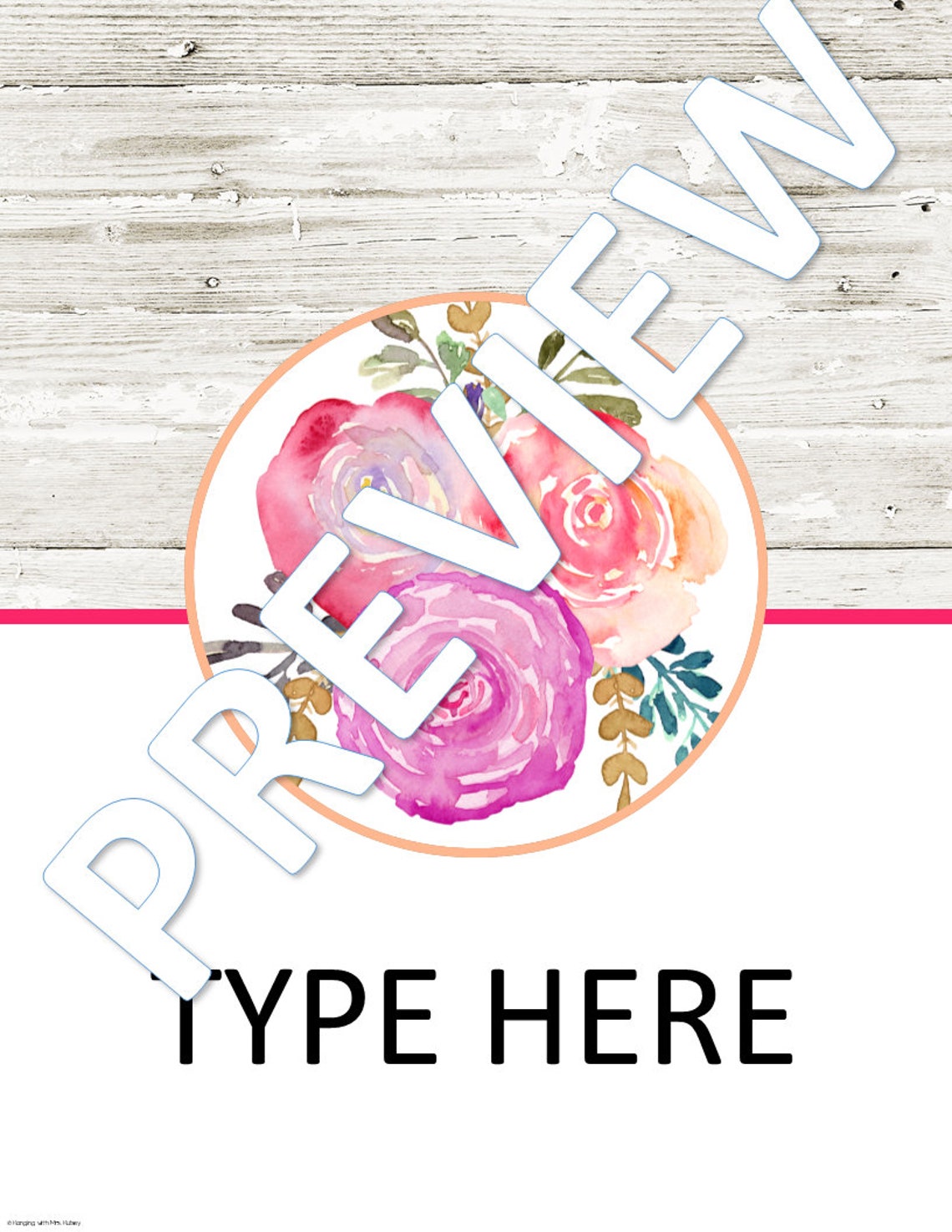 Floral Shiplap Binder Covers: Editable Classroom Decor (powerpoint) - Etsy
