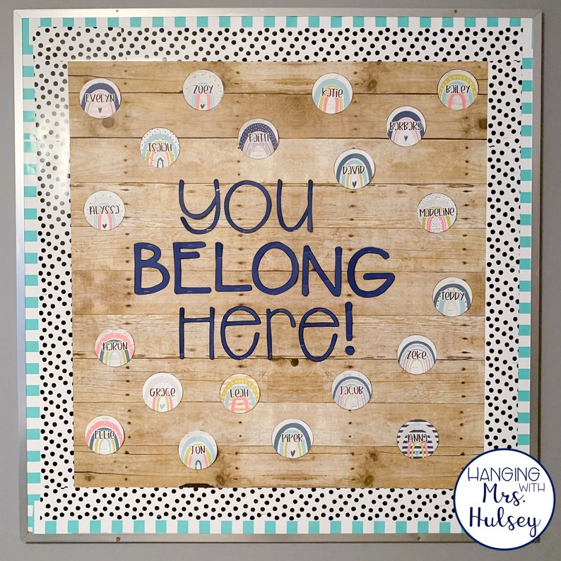 Boho Rainbow Welcome Back to School Bulletin Board - Etsy