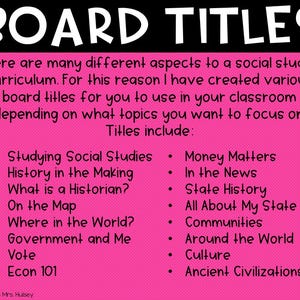 Social Studies Bulletin Board Kit - Etsy