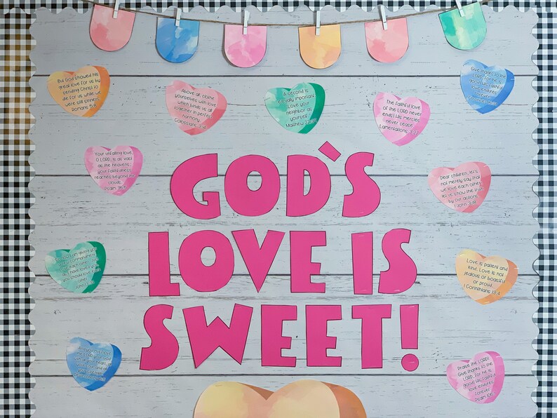 Christian Love Bulletin Board Kit: Bible Verses (digital Download) - Etsy