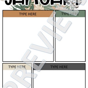 Boho Jungle Class Newsletter Templates Jungle Classroom Jungle Class ...