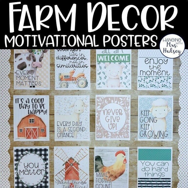 Farm Motivational Posters: Classroom Decor (digital Download) - Etsy