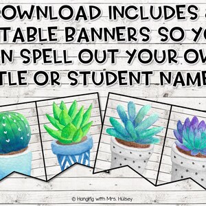 Succulent Welcome Back to School Bulletin Board - Succulent Classroom ...
