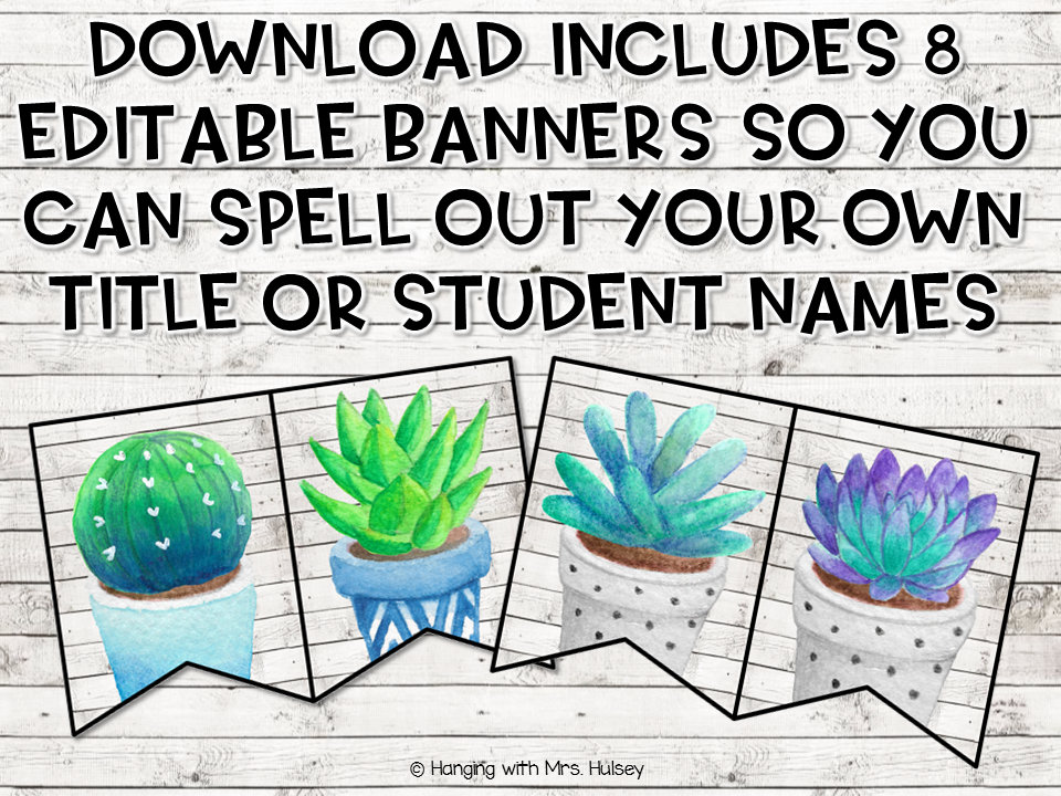 Succulent Welcome Back to School Bulletin Board - Etsy