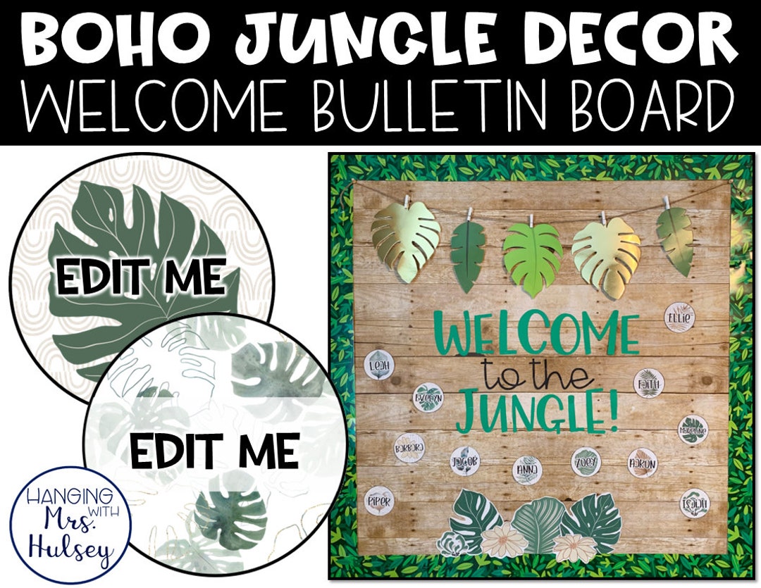Jungle Welcome Back to School Bulletin Board - Etsy