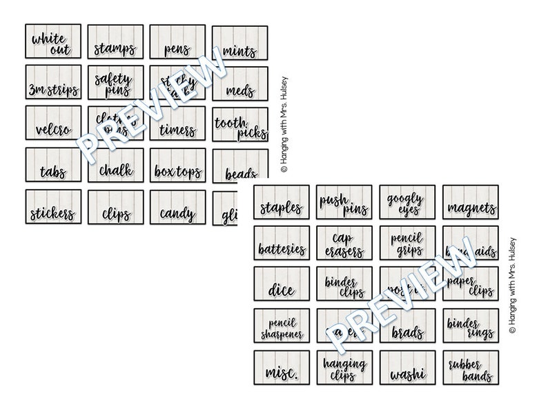 Floral Teacher Toolbox Labels: Farmhouse Classroom Decor (editable) - Etsy