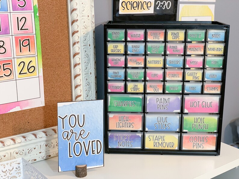 Watercolor Classroom Decor Bundle - Etsy