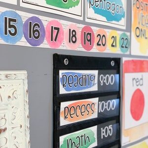 Watercolor Classroom Decor Bundle - Etsy