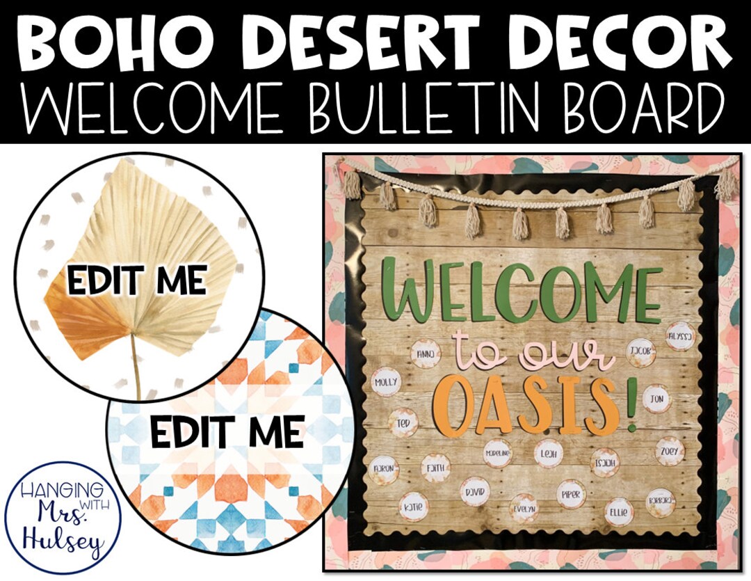 Boho Desert Welcome Back to School Bulletin Board - Etsy