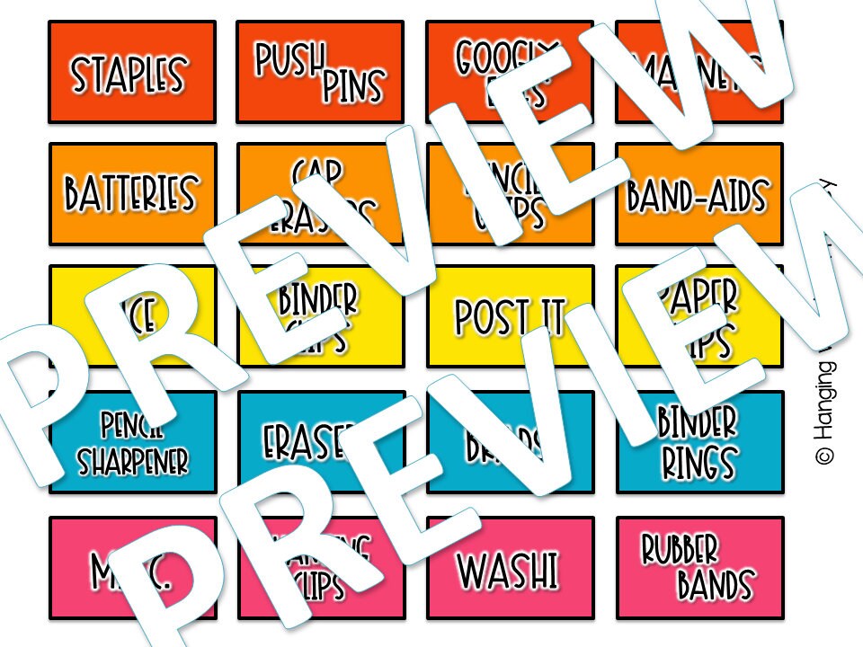 Bright Floral Teacher Toolbox Labels - Etsy