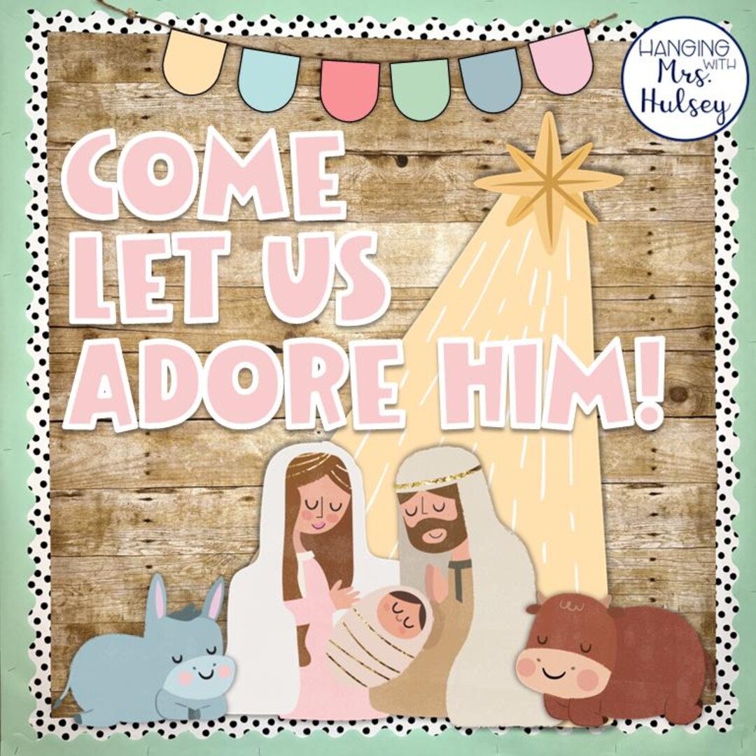 Christmas Christian Bulletin Board - Bible Bulletin Board - Church ...